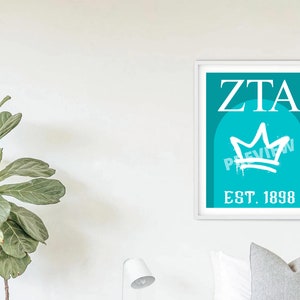 Zeta Tau Alpha Wooden Sorority Letters Greek Letters Big - Etsy