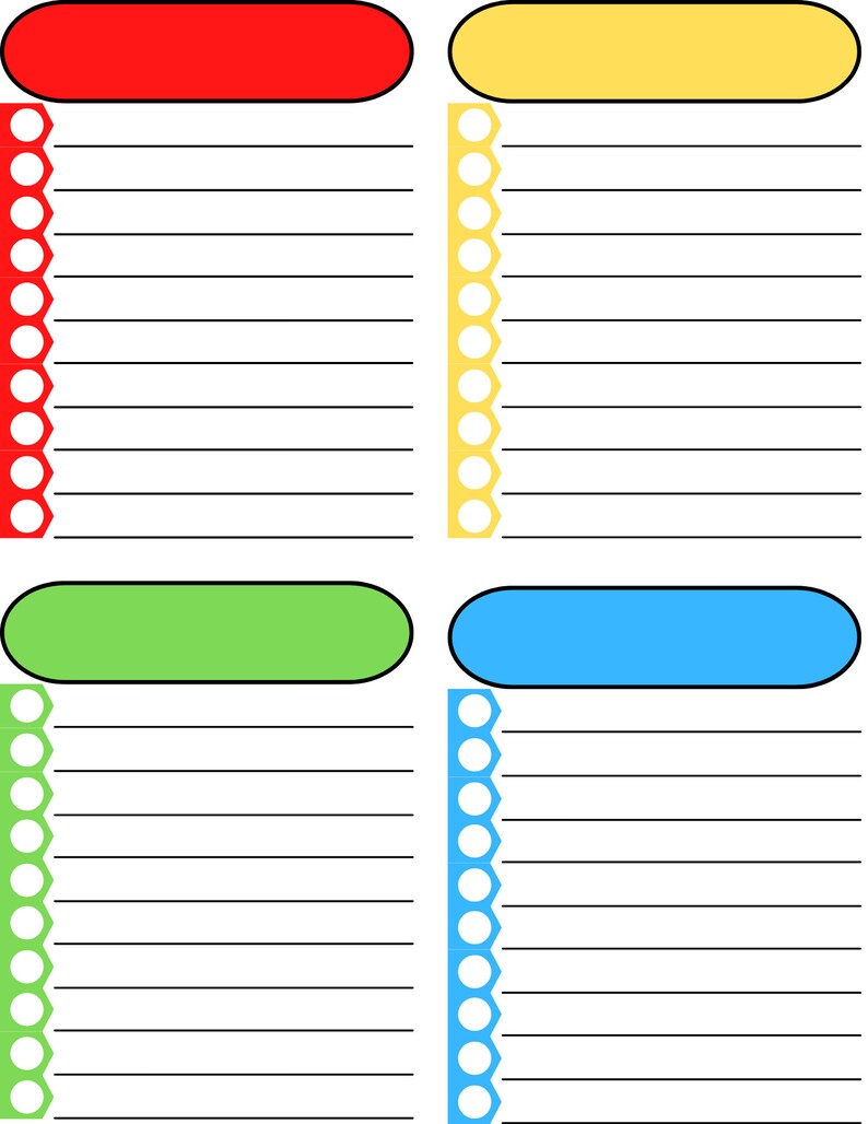 Printable Checklist, Printable To-do List, Master List, Task List ...