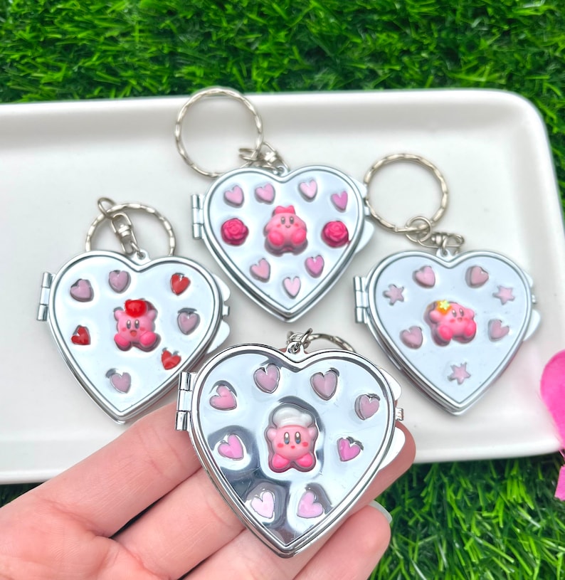 Poyo Heart Mirror Keychain - Etsy