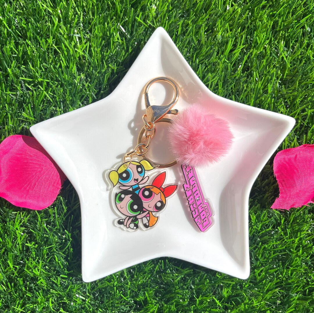 Kawaii PPG Keychain Charm, Handmade, Puff Charm, - Etsy