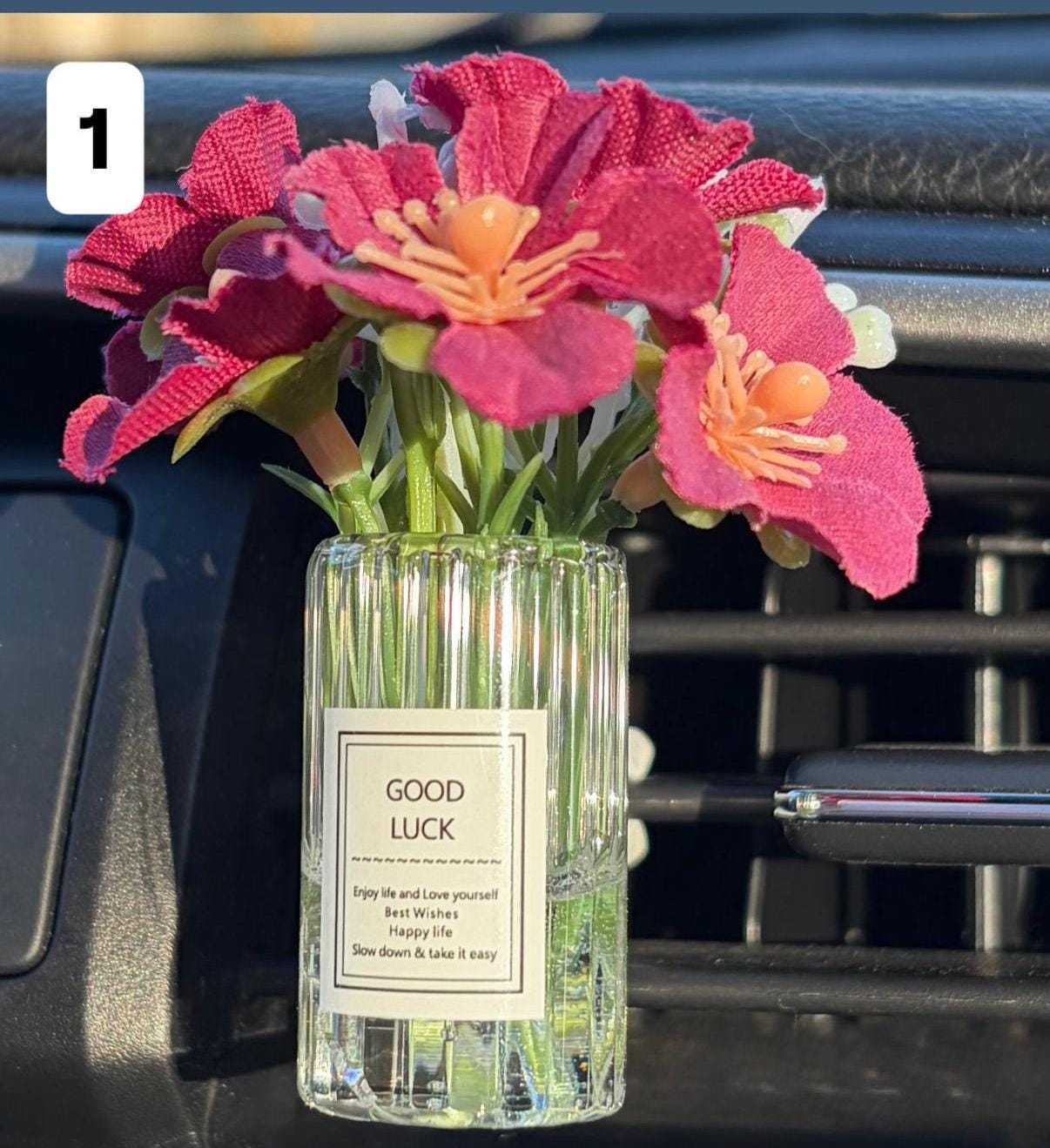 Flower Car Diffuser – Cute Hanging Flower Car Accessory & Air Freshener ...