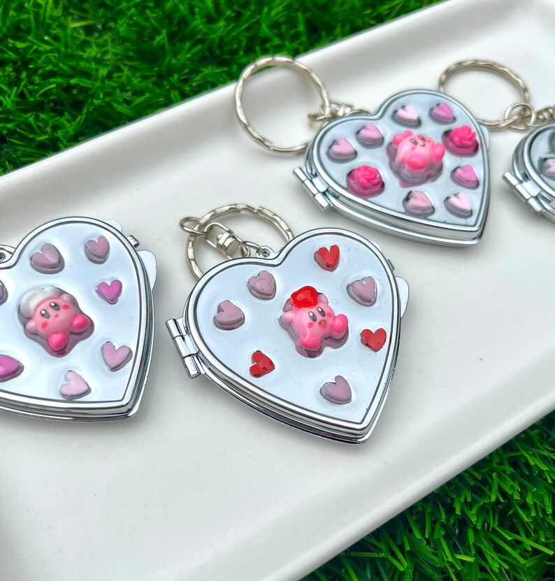 Poyo Heart Mirror Keychain - Etsy