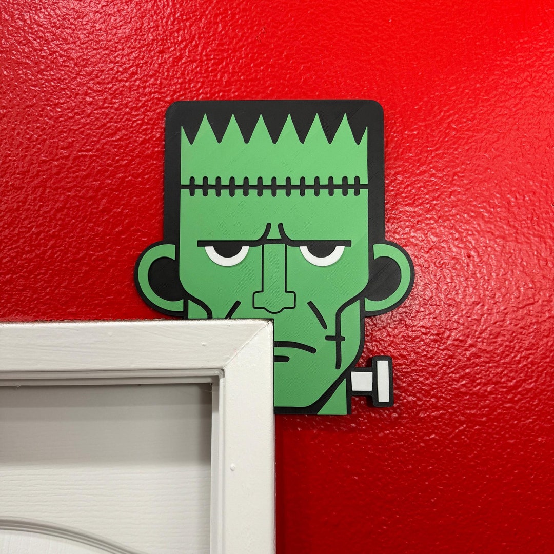 Frankenstein Halloween Door Topper Decoration / Trick or Treat Decor ...
