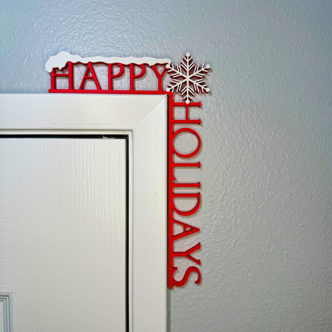 Happy Holidays Door Decorations, Season Greetings Decor, Snowflake ...