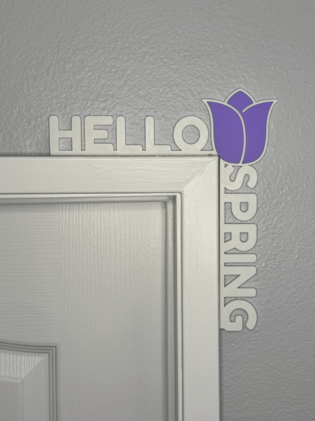 Hello Spring Door Corner Accent, Spring Home Decor Wall Art - Etsy