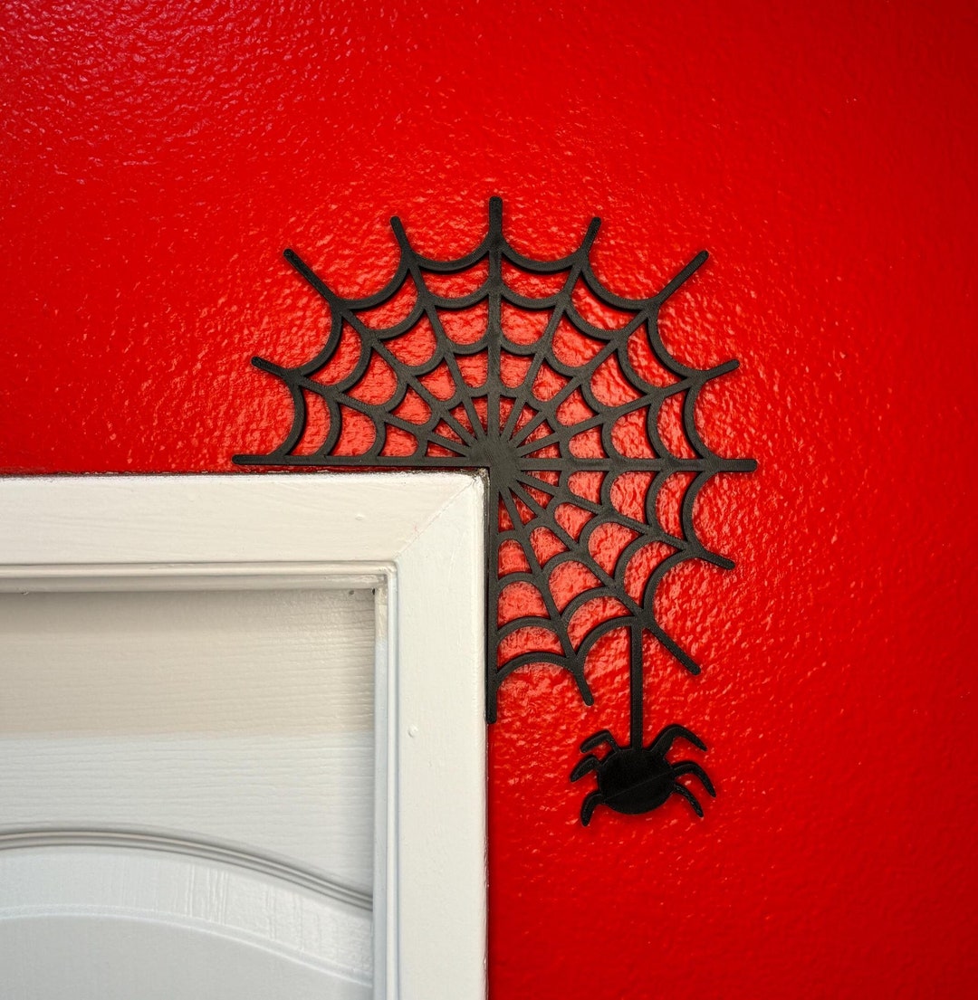 Spider Web Halloween Door Topper, Easy Halloween Decor, Wall Art, Door ...
