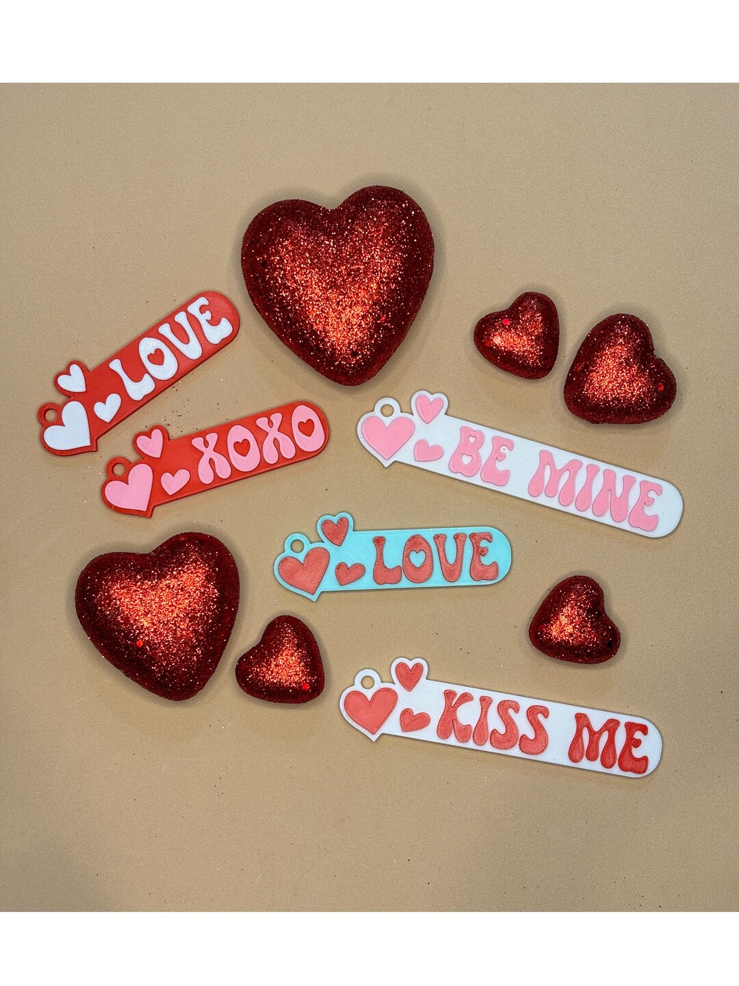 Valentine's Day Candy Heart Message Keychain - Etsy