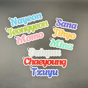TWICE Member Name Bias Key Tags for Backpack, Lanyards, Zipper Pulls ...