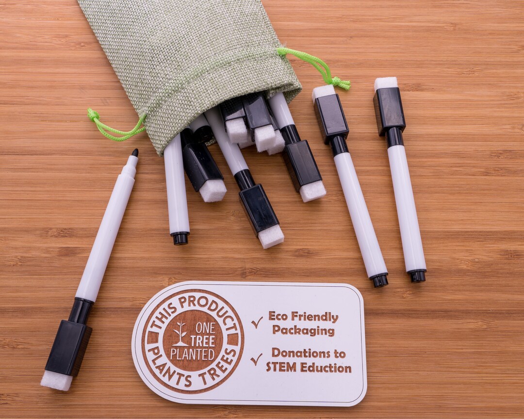 1 Magnetic Dry Erase Markers With Eraser Caps ― Mini Wet Erase Markers ...