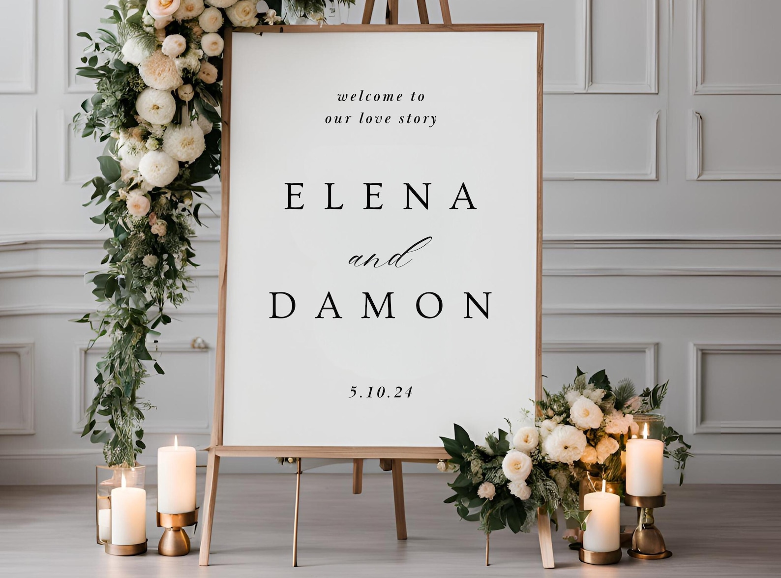 Printable Wedding Welcome Sign Custom | Love Story Marriage | DIY ...