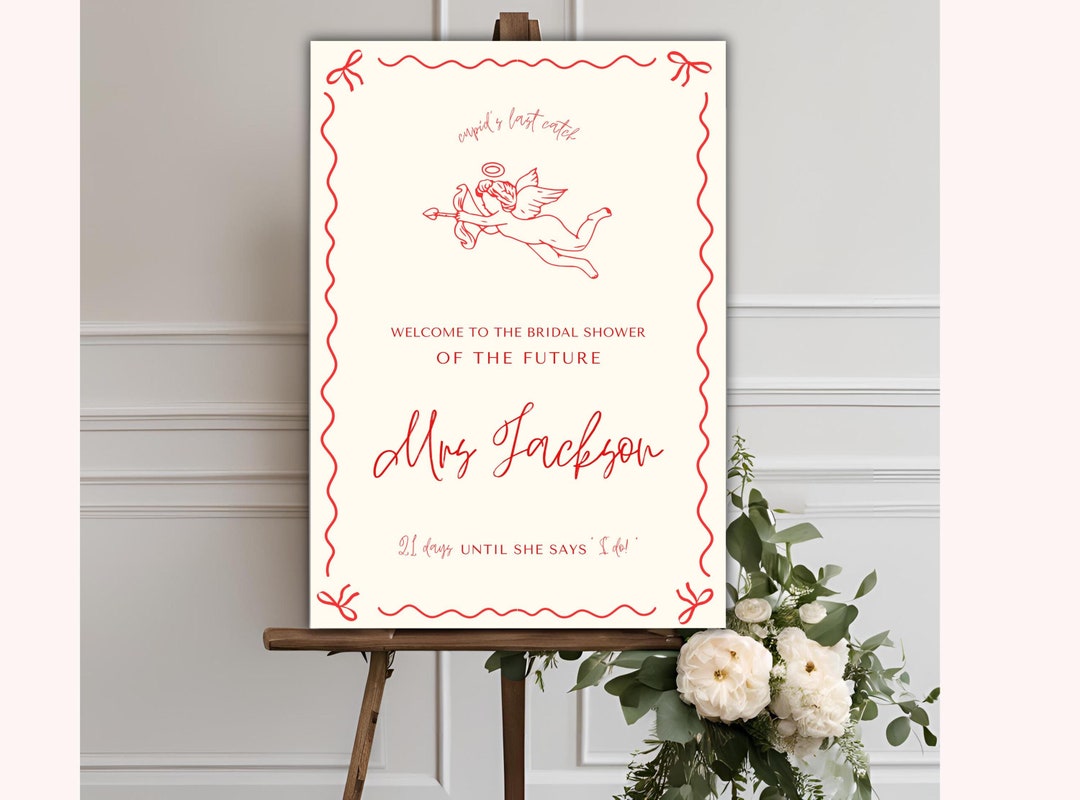 Printable Bridal Shower Welcome Sign | Bachelorette Hens Custom | DIY ...