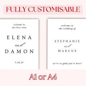 Printable Wedding Welcome Sign Custom | Love Story Marriage | DIY ...