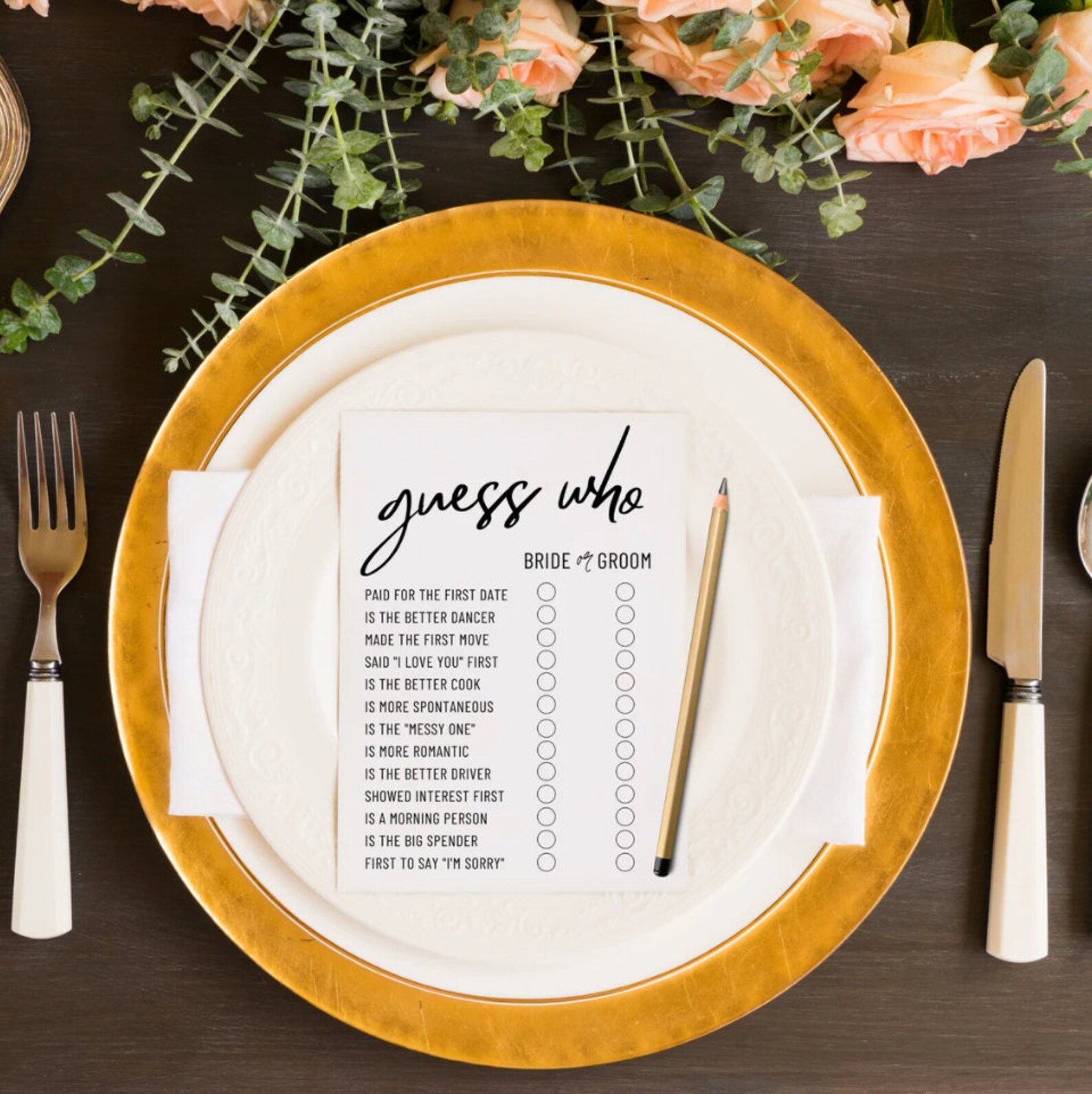 Digital Download Guess Who Bride or Groom Bridal Shower Game - Etsy