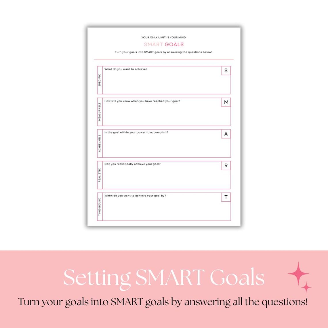 Goal Planner BUNDLE | 2025 Goals | SMART Goal Setting | New Years ...
