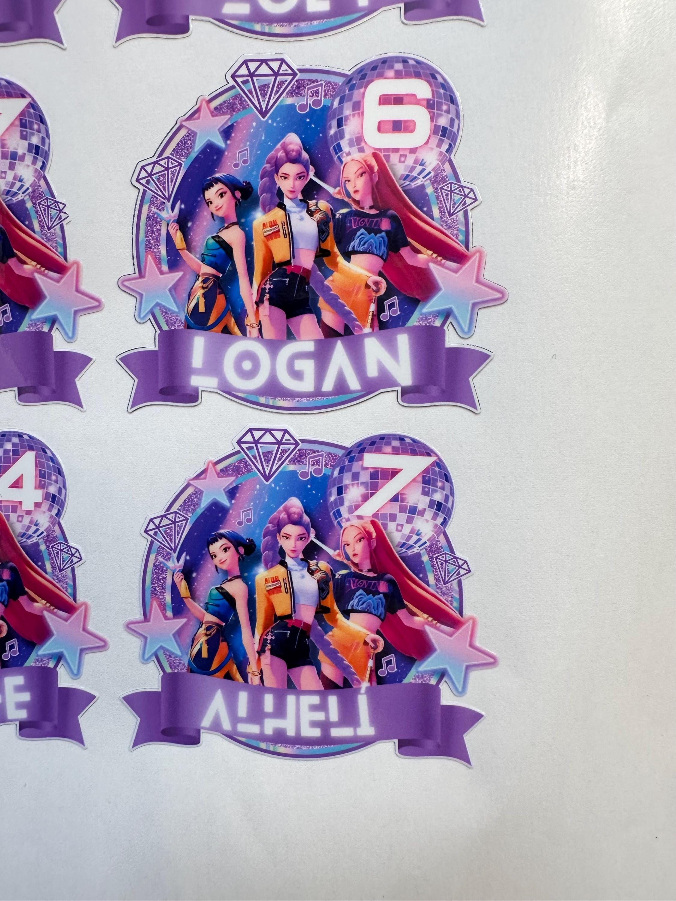 Kpop Huntrix Birthday Party Stickers - Etsy