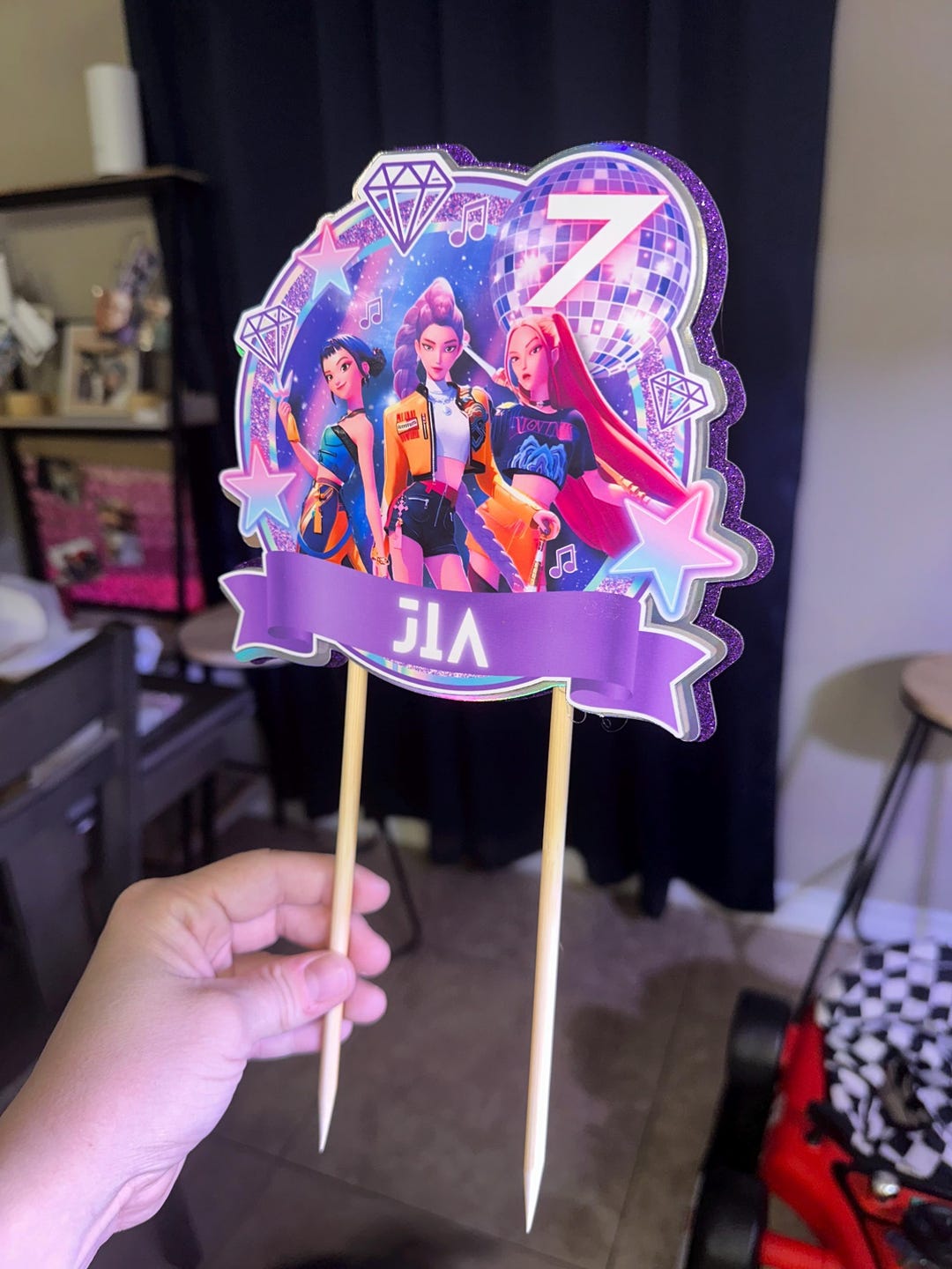 K Pop Demon Hunter Cake Topper Huntrix - Etsy