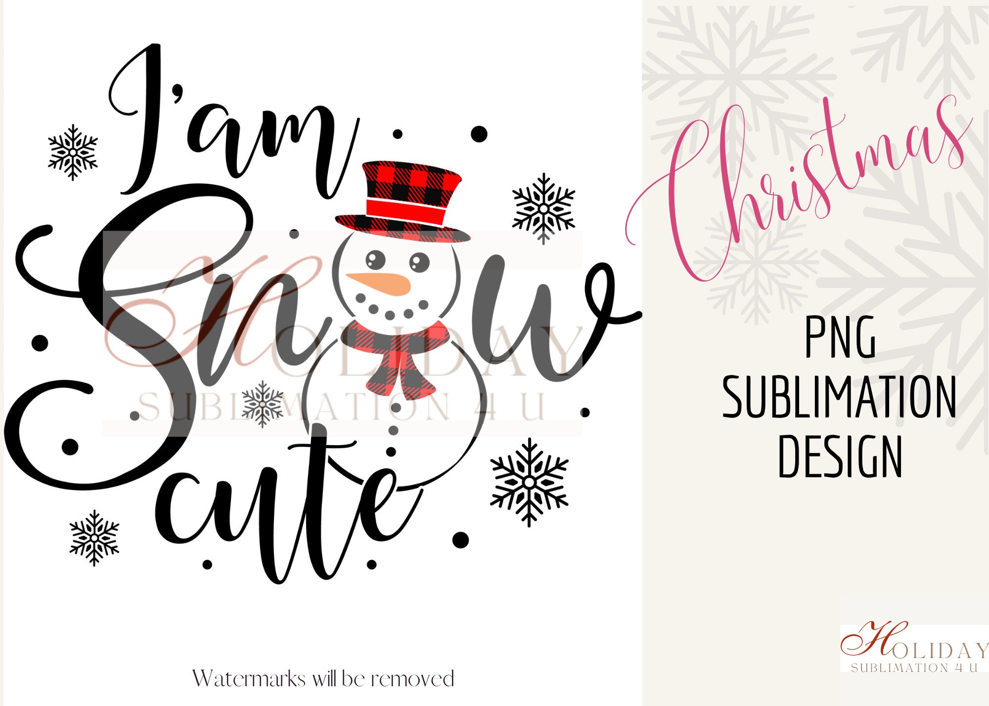 I Am Snow Cute Png Design Template Christmas Rock Jingle - Etsy