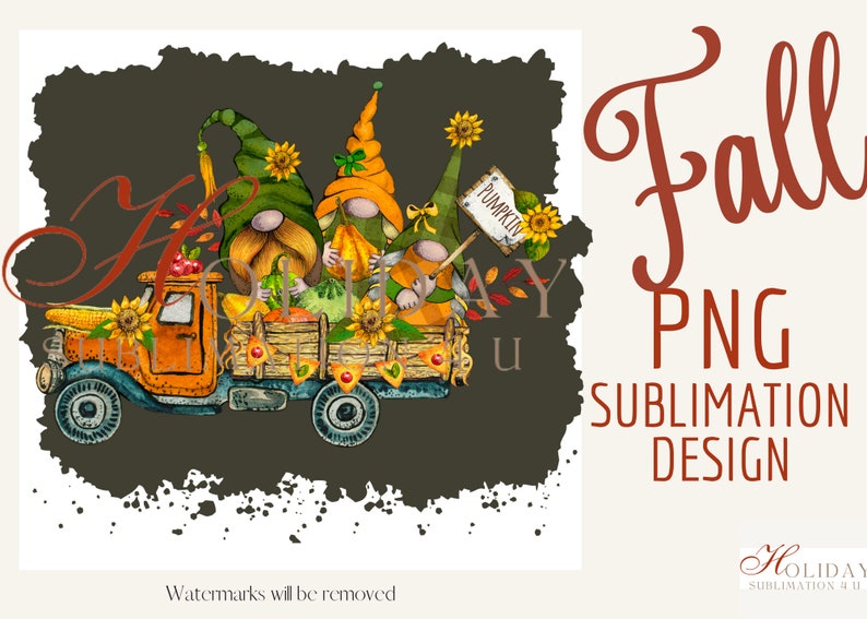 Fall Scarecrow PNG Pumpkin Harvest PNG Fall Gnome Truck PNG - Etsy