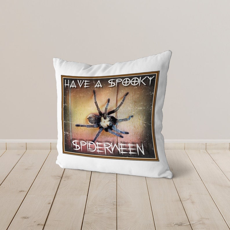 Framed Spooky Spiderween Tarantula Throw Pillow Cover - Etsy