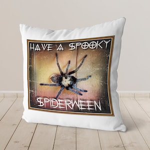 Framed Spooky Spiderween Tarantula Throw Pillow Cover - Etsy