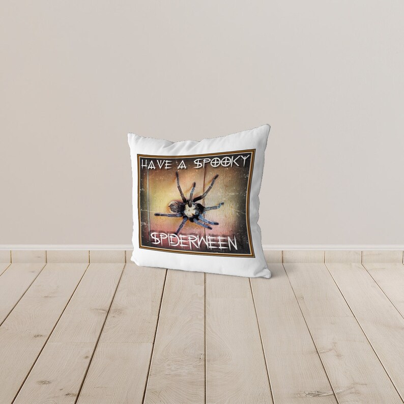 Framed Spooky Spiderween Tarantula Throw Pillow Cover - Etsy