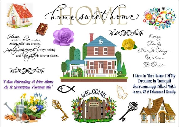 House Home Vision Board Digital Art File 5 Options - Etsy Hong Kong