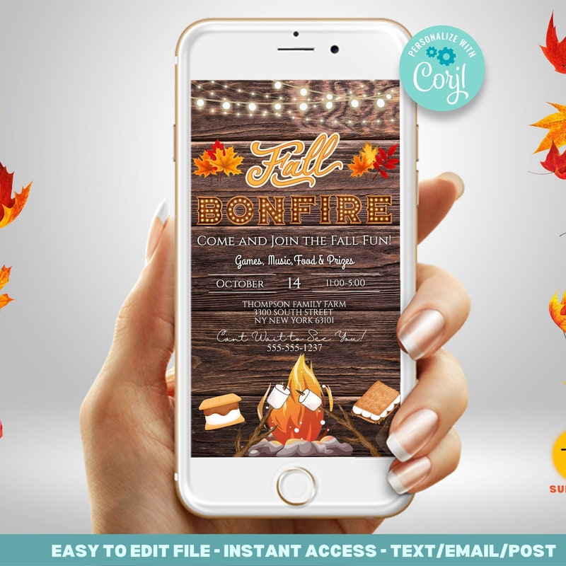 Bonfire Invitation - Etsy