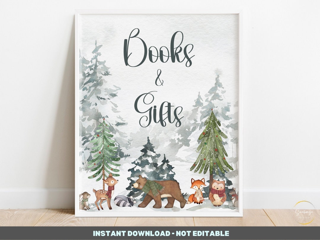 Winter Woodland Books and Gifts Sign - Baby It's Cold Outside Baby ...