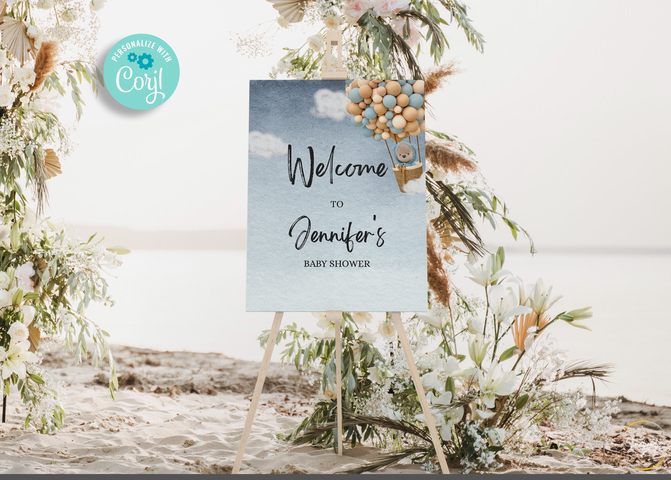 Bear Baby Shower Welcome Sign - Bear Baby Shower Template 4 Sizes 16x20 ...
