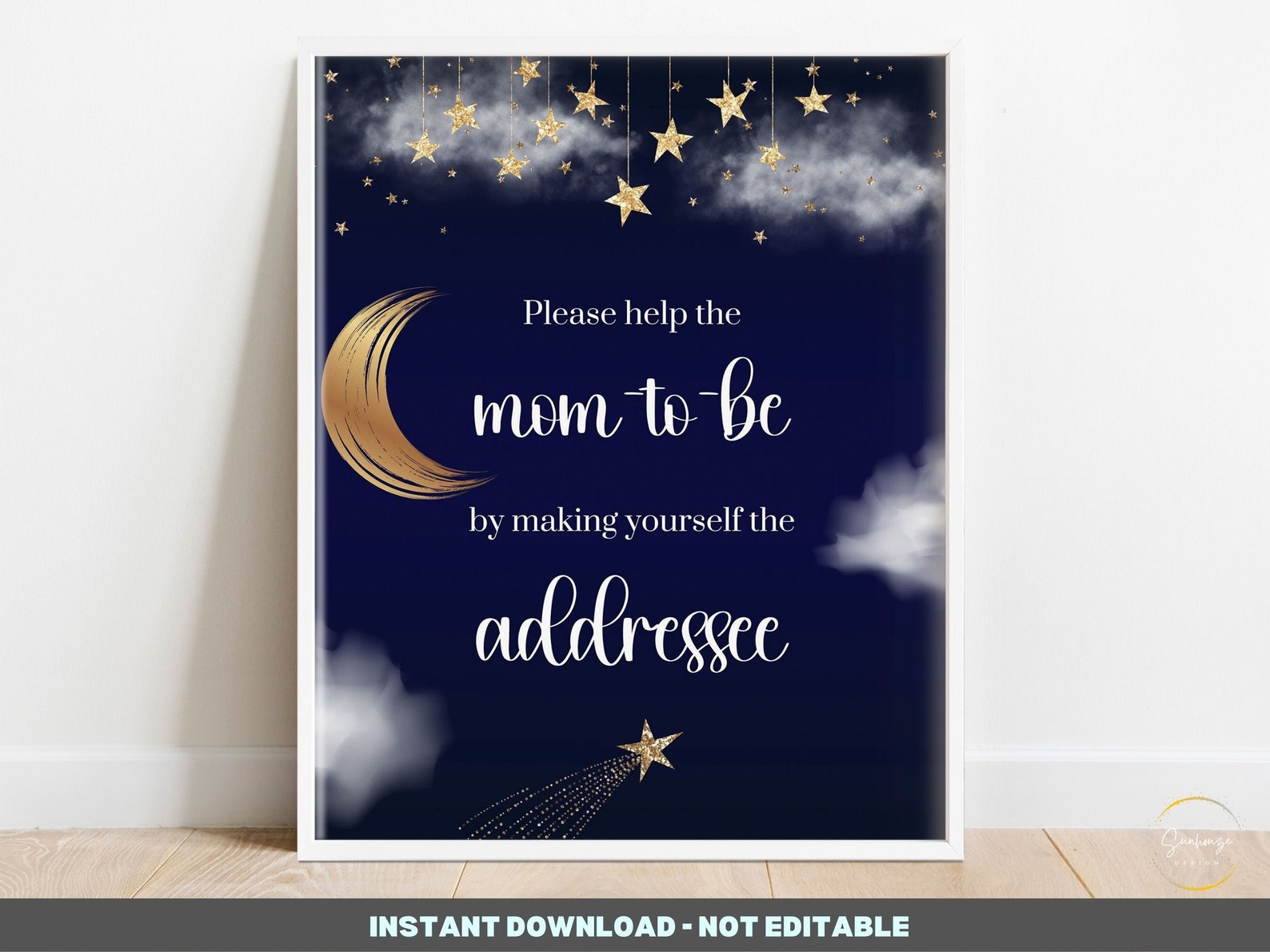 Printable Envelope Station Sign, Twinkle Twinkle Little Star Baby ...