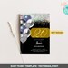 Editable 20th Birthday Invitation Template, Bling Invitation, Blue ...