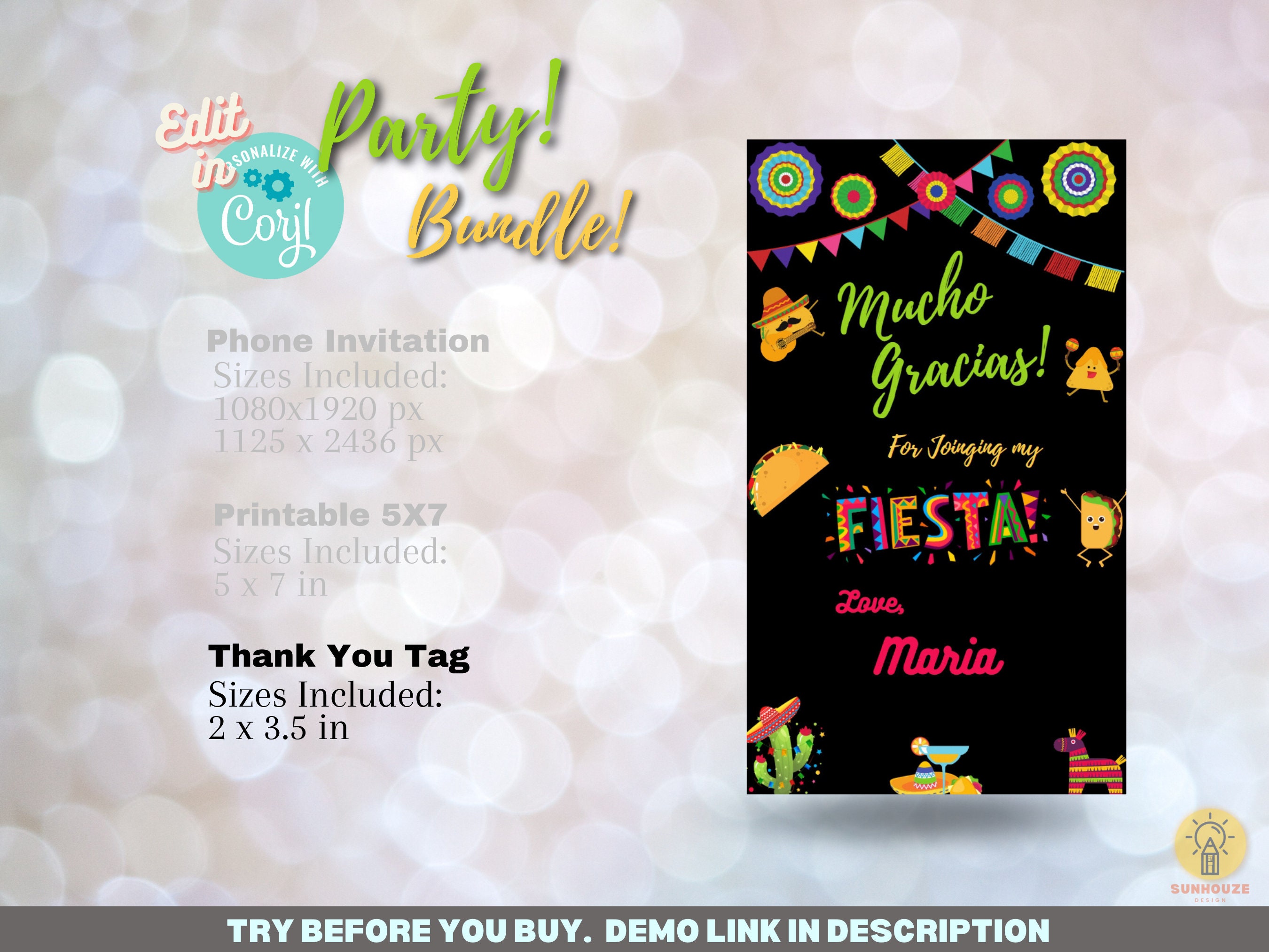 Editable Taco Birthday Invitation Template Taco Invitation - Etsy