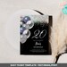 Editable 20th Birthday Invitation Template, Bling Invitation, Blue ...
