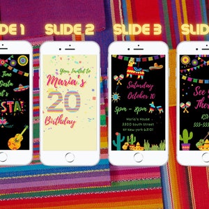 Fiesta Birthday Party Video Invitation Any Age - With Audio Digital ...