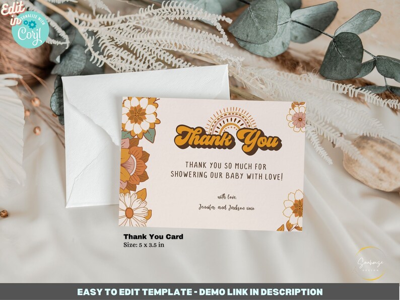 Editable Groovy Baby Shower Invitation Template Shower - Etsy