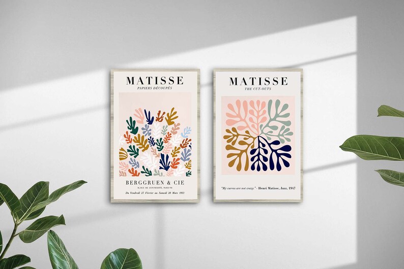 Set of 2 Henri Matisse Art Wall Poster - Artist Wall Art Decor - Room ...