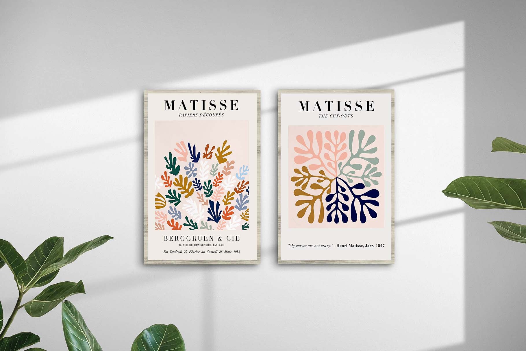 Set of 2 Henri Matisse Art Wall Poster - Artist Wall Art Decor - Room ...