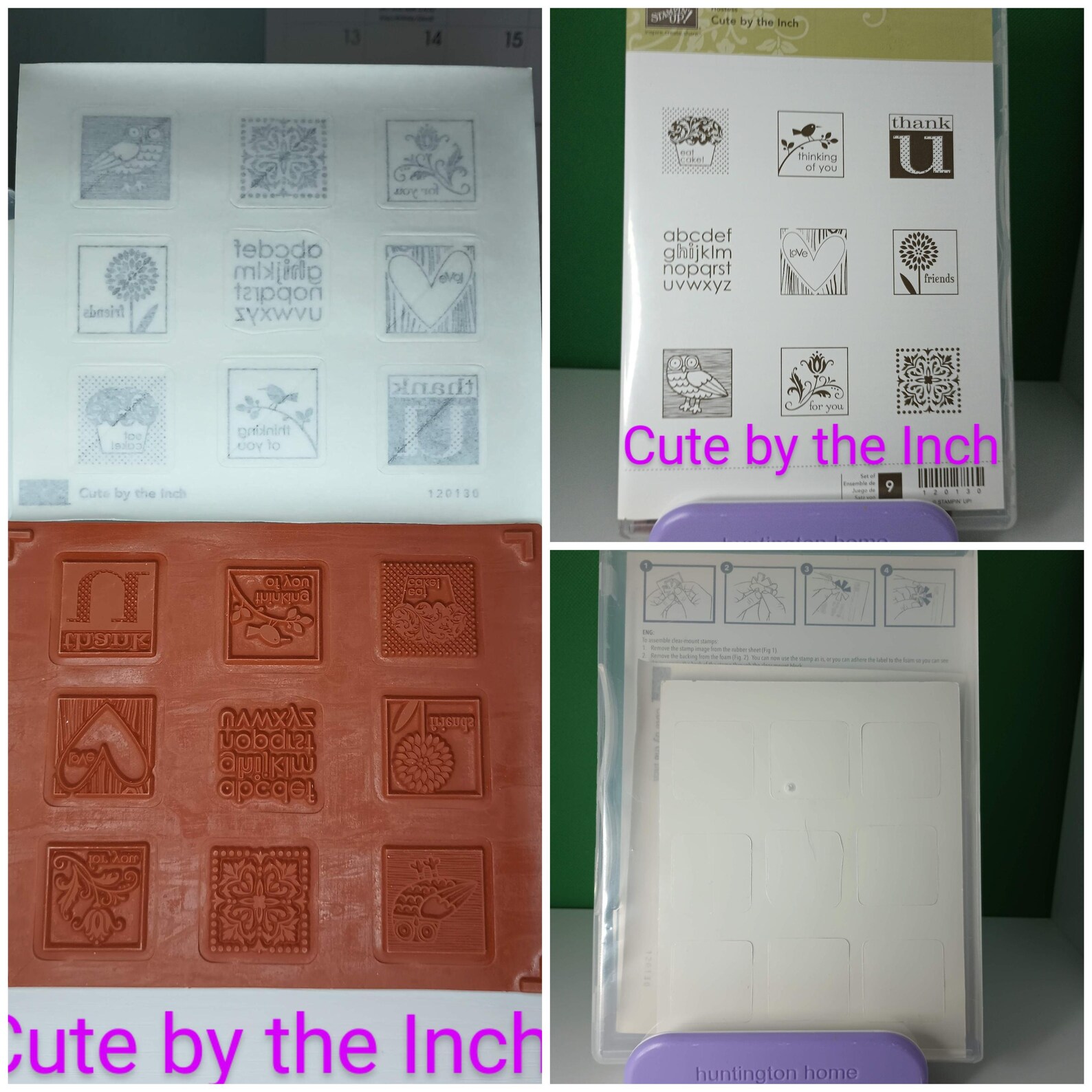 5 Sets Stampin up LOT of Cling Stamps Rubber Eat Chocolate Take a Spin ...