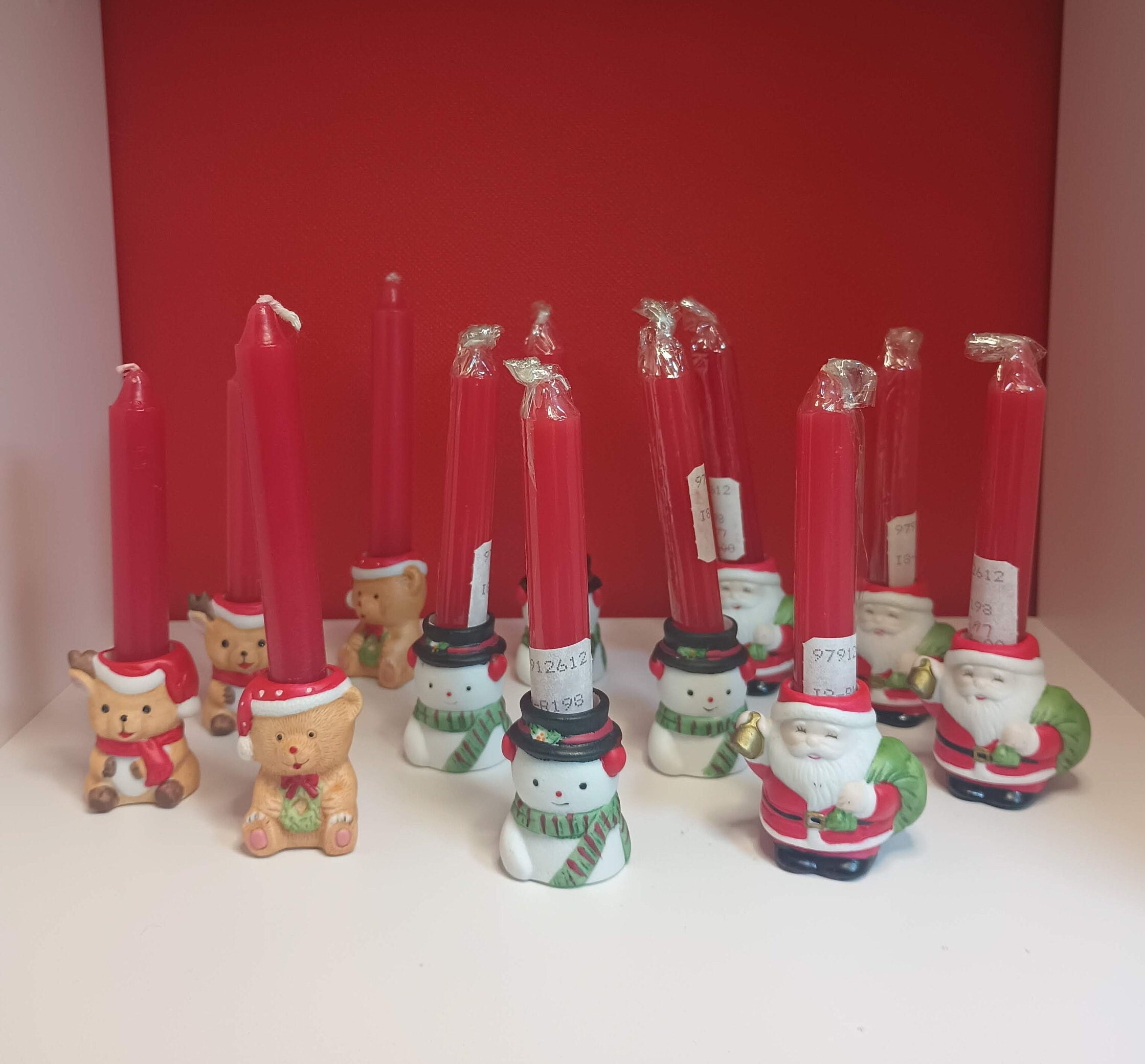 Rare Vintage Russ Berrie Miniature Christmas Characters Taper Candle ...