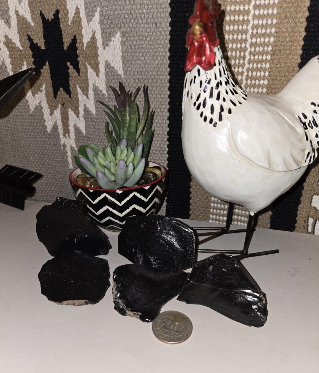 5 Black Obsidian Volcanic Glass Samples From Northern Arizona's San ...