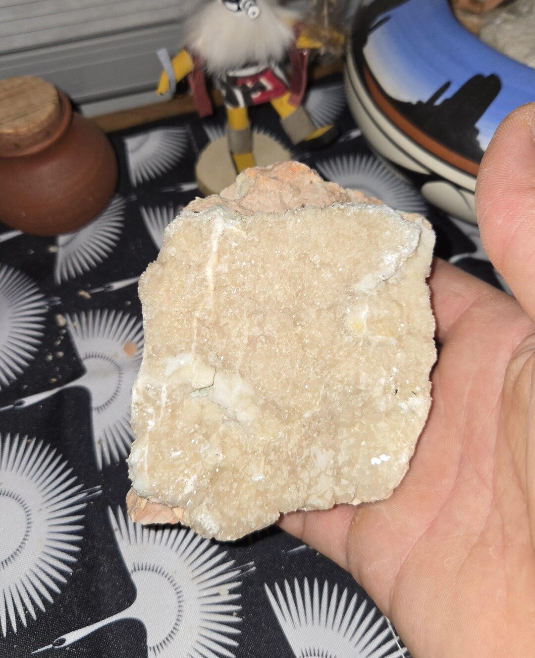 12oz Alabaster Sample With Calcite Crystals From Southwest Utah ...