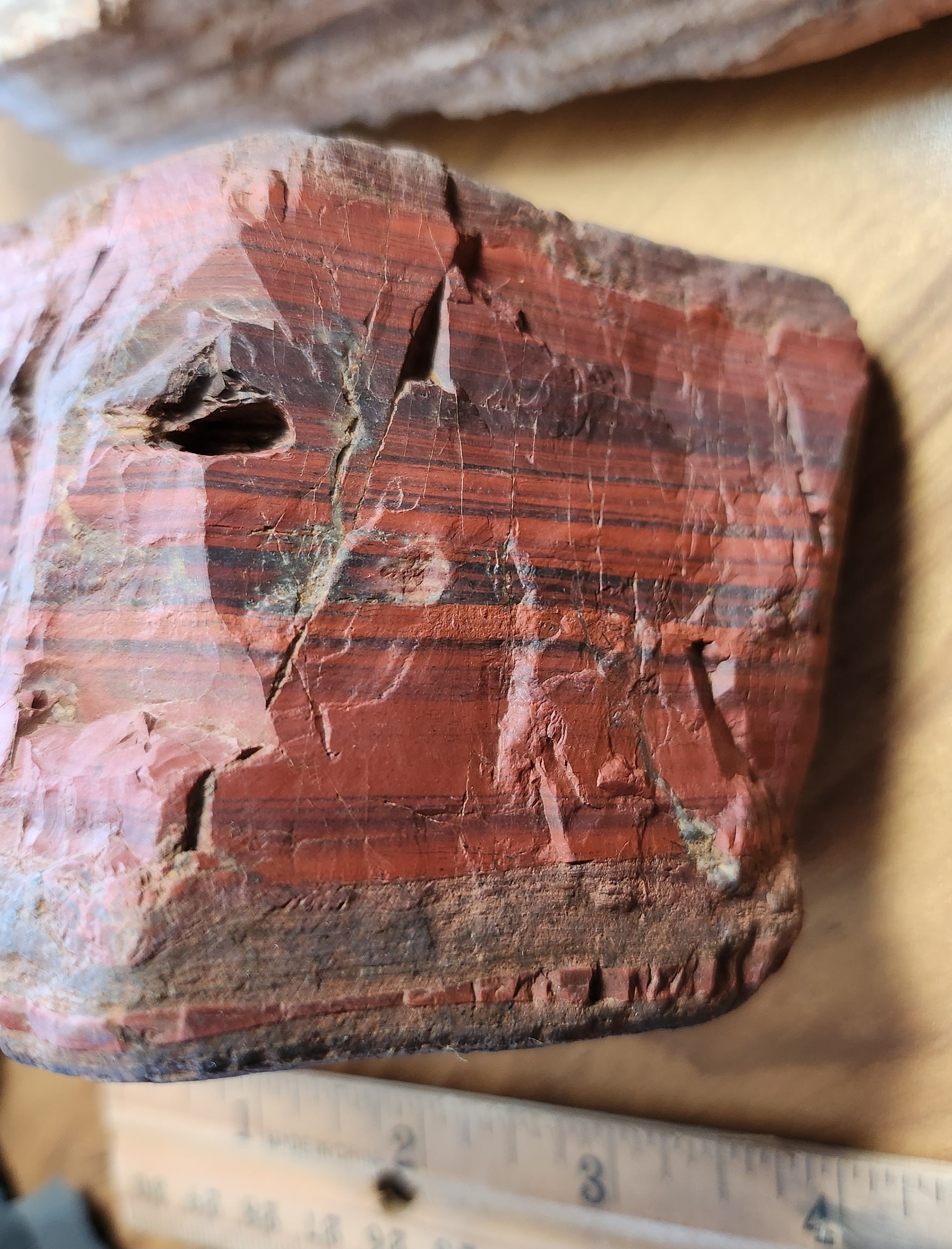 1 Lb 13 Oz Arizona Jasper Hand Sample: Black and Red Natural Cleaned ...