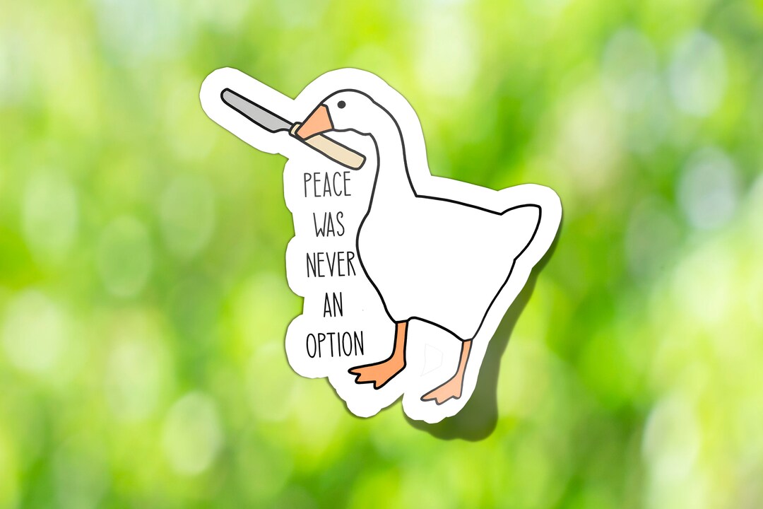 Peace Was Never an Option Sticker Outdoor Indoor Sticker Decal for Cars ...