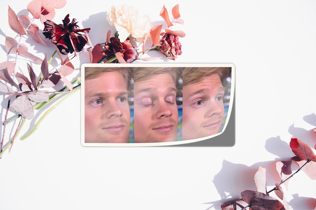 Guy Blinking Drew Scanlon Meme Sticker for Cars Vehicles Laptop ...