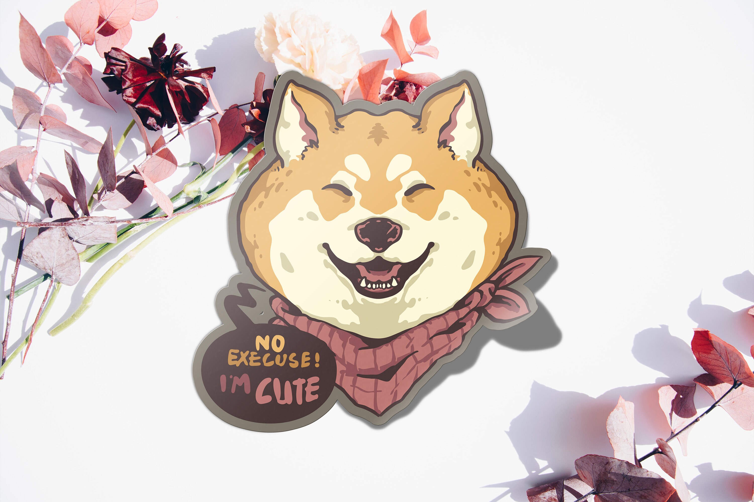 Happy Shiba Inu Doge Coin Sticker Decal Retro Sticker Decal - Etsy