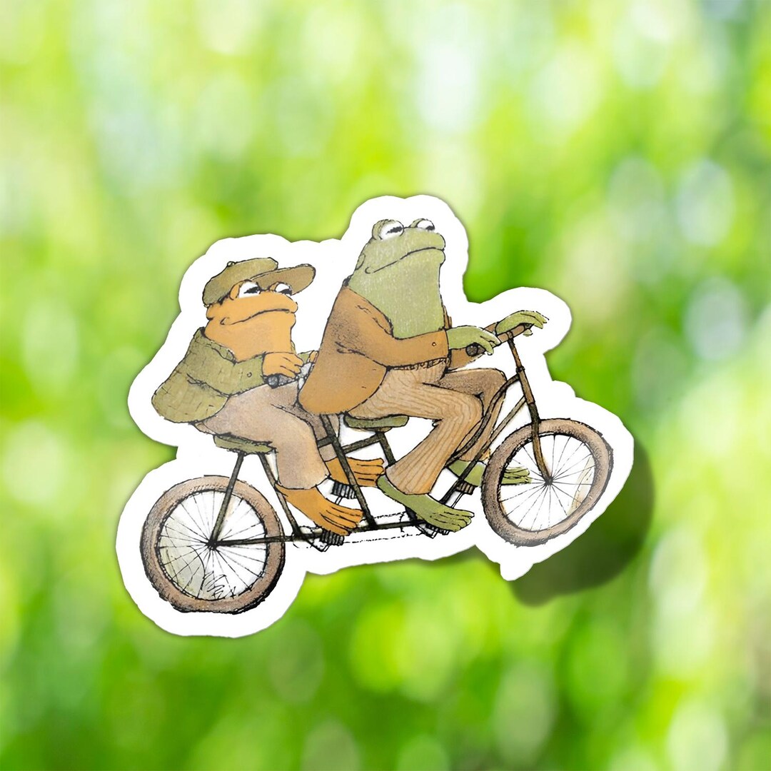 Frog and Toad Bicycle Sticker Meme Stickers Funny Outdoor Indoor ...