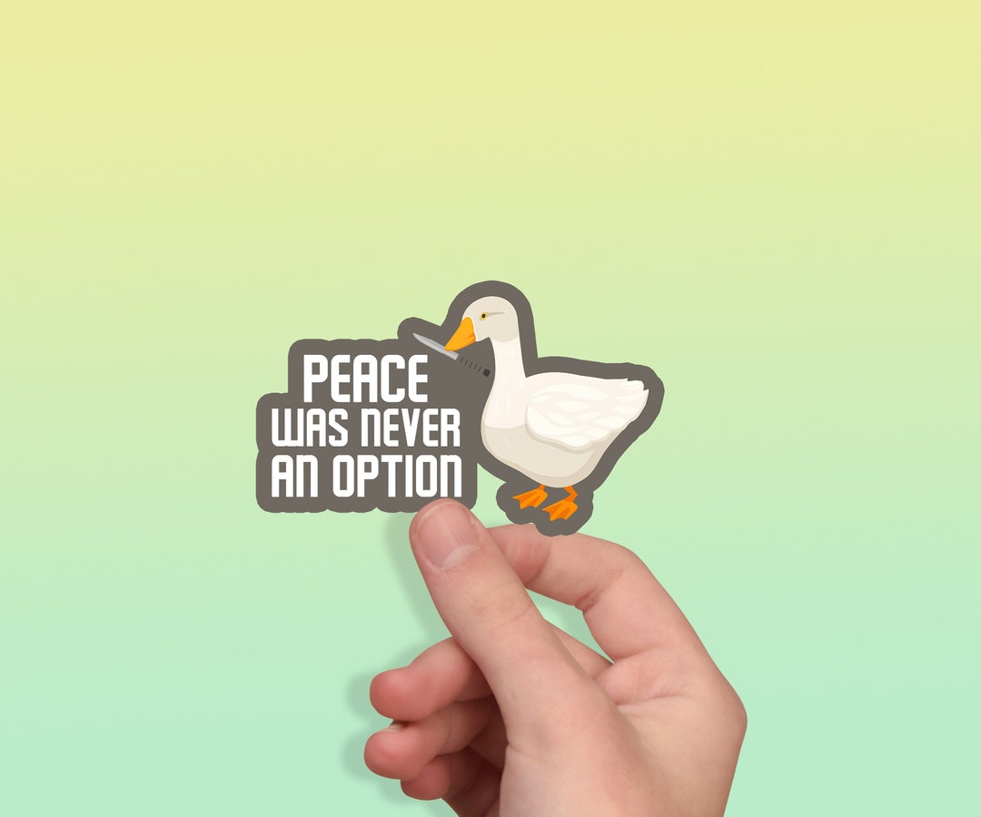 Peace Was Never an Option Sticker Outdoor Indoor Sticker Decal for Cars ...