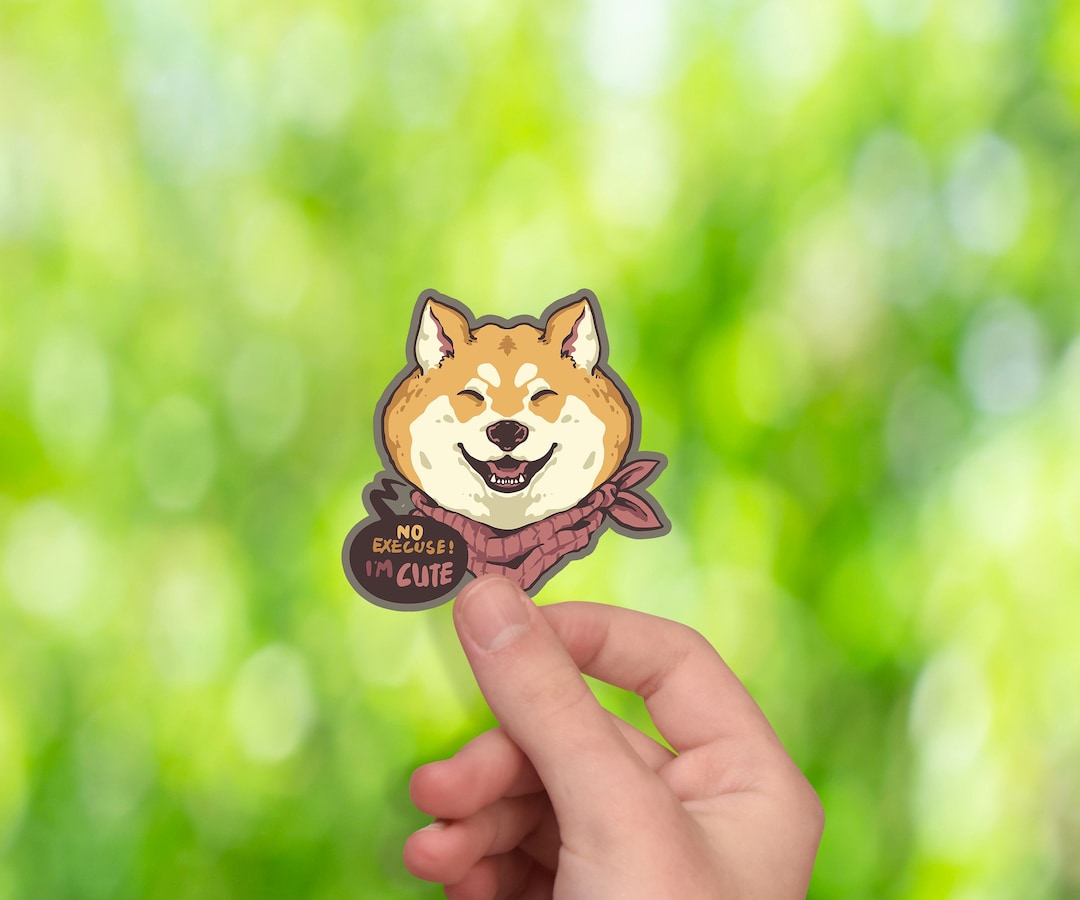 Happy Shiba Inu Doge Coin Sticker Decal Retro Sticker Decal SUV Cars ...