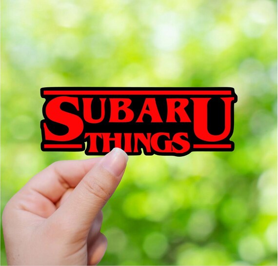 Subaru Things Badge Sticker Meme Stickers Funny Outdoor Indoor Sticker Decal for Cars Vehicles Laptop Waterproof Weatherproof Etsy Canada