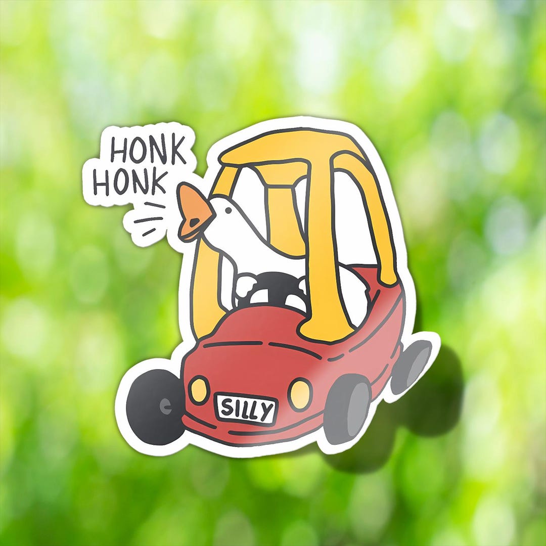 Silly Goose Honking Sticker Outdoor Indoor Sticker Decal for Cars ...